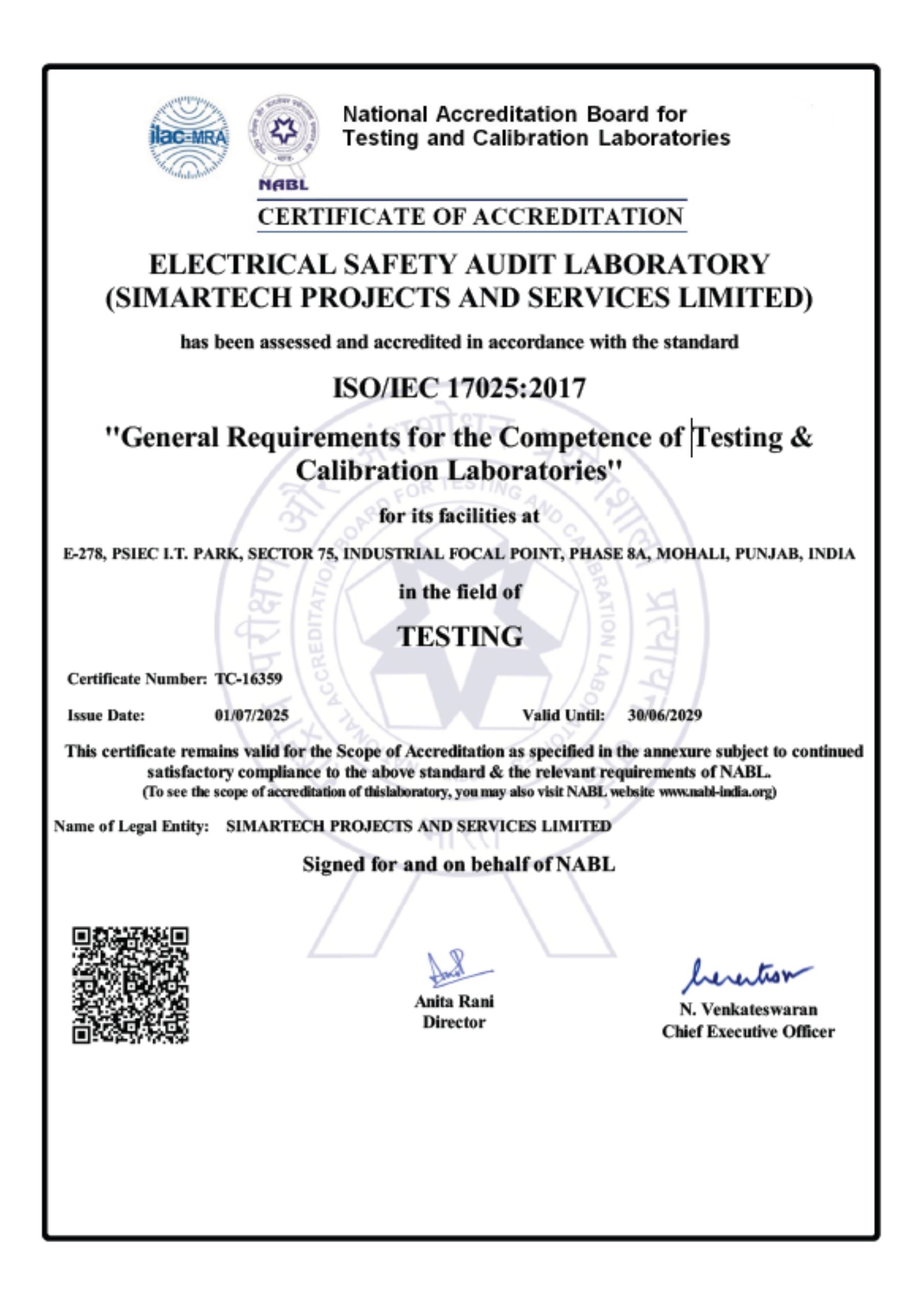 ELECTRICAL SAFETY TESTING LABORATORY | NABL ACCREDITED